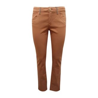 Blugirl Italienische Stil Damen Hose mit Strass - - Trousers - Damen - Braun - S