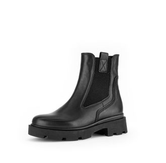 Gabor Damen Chelsea Boots, Frauen Stiefeletten,Wechselfu&szlig;bett,Moderate Mehrweite (G),halbstiefel,Kurzstiefel,schwarz (Flausch),41 EU / 7.5 UK