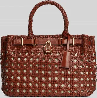 Tommy Hilfiger Henkeltasche aus echtem B&uuml;ffelleder Modell AMERICAN ICON MINI TOTE
