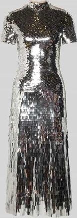 Self Portrait Maxikleid mit Allover-Zierbesatz