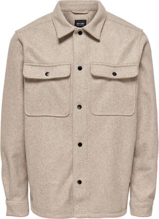Only & Sons Herren Freizeit Hemd ONSASH - Relaxed Fit XS S M L XL XXL, Gr&ouml;&szlig;e:XXL, Farbe:Chinchilla 22023564