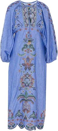Farm Rio Knielanges Kleid - Blau