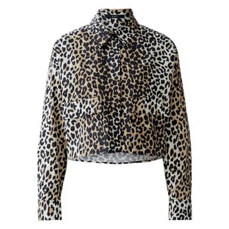 Oui Baumwoll-Leo-Print-Bluse - - Blouses & Shirts - Damen - Mehrfarbig - M