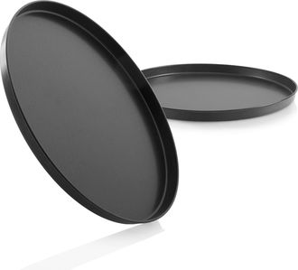 Grizzly Pizzablech rund 28 cm, 2er Set, antihaftbeschichtet, Backblech rund, vielseitig einsetzbar, Made in Germany