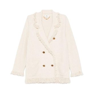 Elisabetta Franchi Femme, Vestes, Blanc, Taille: 36 FR Blazers