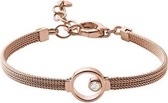 Skagen Bracelet Pour Femmes Kariana, 16,5 Cm De Longueur, 4 Cm DExtension Bracelet En Acier Inoxydable Doré Rose, SKJ0851791