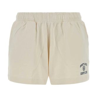Sporty & Rich Femme, Shorts, Blanc, Taille: 42 FR Varsity Crest Disco Shorts
