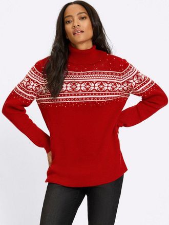 Heine Strickpullover Pullover Langarm Jacquard