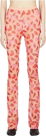 Marco Rambaldi Marco Rambaldi, Femme, Pantalons, Orange, Taille: 38 FR Lips Mesh Leggings