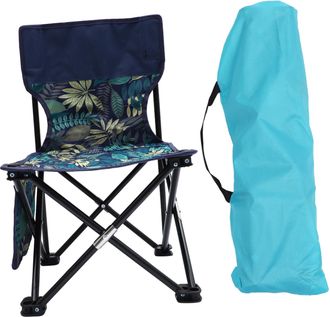 SOLUSTRE Faltbarer Angelstuhl aus Oxford Leichter Outdoor Campingstuhl mit Rutschfestem Gestell Kompakt und Tragbar Atmungsaktiv und Robust für Angeln Wandern 