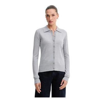 Patrizia Pepe Cardigan mit Kragen - - Knitwear - Damen - Grau - XS