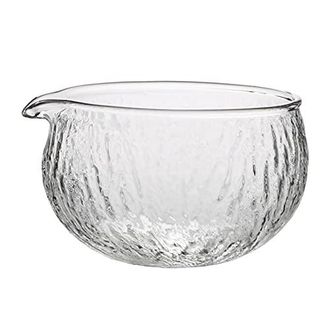 SM SunniMix Bol &agrave; Matcha avec Bec verseur, Verre Matcha Transparent &eacute;pais et r&eacute;sistant &agrave; la Chaleur, Bol &agrave; m&eacute;langer de Style Japonais pour Facile &agrave;