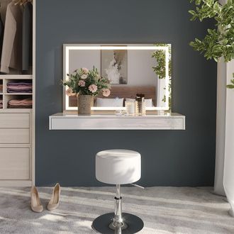 Vicco Schminktisch Sherry, Wei&szlig;, 120 cm 3 Teile