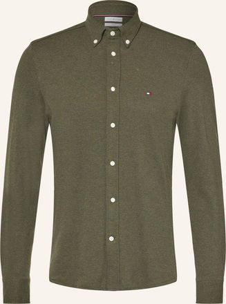 Tommy Hilfiger Piqu&eacute;-Hemd Slim Ft gruen