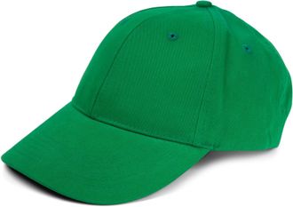 styleBREAKER Unisex 6-Panel Baseball Cap | gebürstete Baumwolle | Klettverschluss verstellbar | einfarbiges Basecap für Damen und Herren, Farbe:Grün