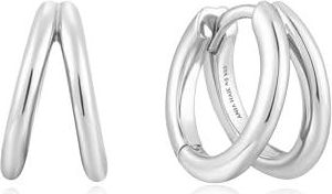 Ania Haie Sunshine Chaser Double Huggies Boucles doreilles cr&eacute;oles pour femme en argent sterling 925, dimensions : 8,5 x 3-7 mm, emballage cadeau inclus