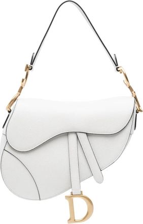 Dior Hobo Bags - Grained Calfskin Saddle Bag - Gr. unisize - in Wei&szlig; - f&uuml;r Damen