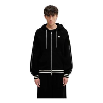 Wales Bonner Wales Bonner - Prince Zip-up Sweat &agrave; capuche - Homme - Sweatshirts et sweats &agrave; capuche - Noir - Taille: M