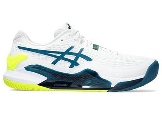 Asics Gel-Resolution 9 Clay Mann Tennisschuhe Wei&szlig; Blau