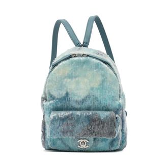 Chanel Pre-owned Textured Backpack - - Pre-owned - Damen - Blau - ONE SIZE