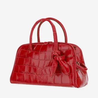 Jacquemus Womens Travel Bag Le Calino Red Suede Handbags Hand