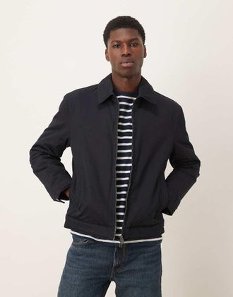 Mango Blouson Harrington en coton mélangé - Bleu marine