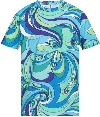 Moschino Homme, Tops, Multicolore, Taille: S Bleu Coton Coupe Regular T-Shirt