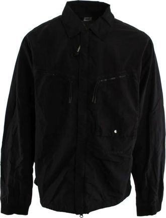C.P. Company C.p. Company, Homme, Vestes, Noir, Taille: 2XL Flatt Nylon Overshirt