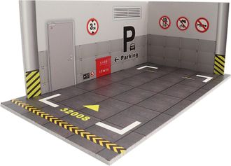 Generic Parking Garage Model - Speed Champions Cars, Model Display Garage | Car Model Car Parking Lot Storage Model, Parking Lot Scene, Carport Compatible wit
