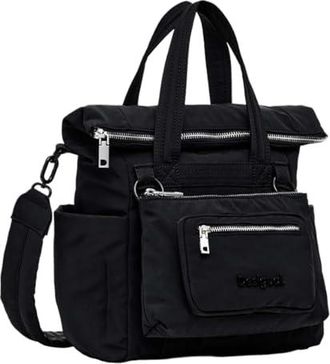 Desigual Accessoires Sac &agrave; Main en Nylon, Femmes, Noir