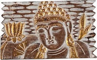 Desconocido B and B Dekofigur Buddha, Holz, Mehrfarbig, Einheitsgröße