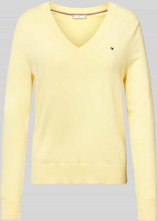 Tommy Hilfiger Strickpullover mit gerippten Abschl&uuml;ssen