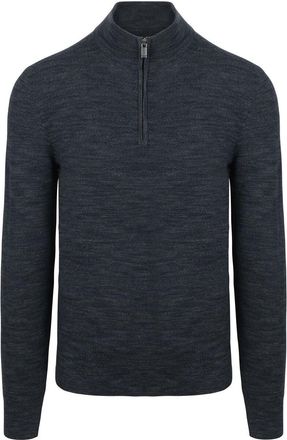 Suitable Pine Knit Pull Demi-Zip Marine