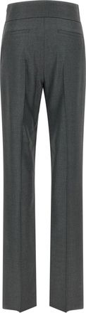Valentino Garavani Textured Silk Wool Trousers - Gray