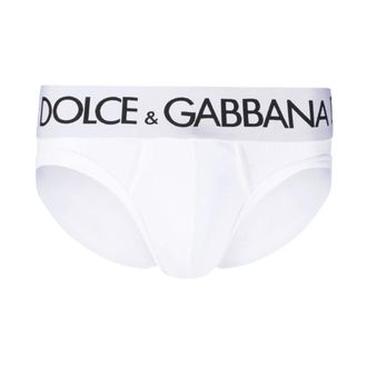 Dolce & Gabbana Homme, Sous-v&ecirc;tements, Blanc, Taille: 2XL Culottes taille mi-haute en coton extensible bidirectionnel