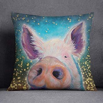 Bonamaison Le Jardin du Lin Kissenhüllen, Cotton, Mehrfarbig, 45x45