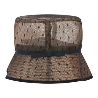 Red Valentino unisex, Accessoires, Noir, Taille: M Bucket Hat with Net Inserts