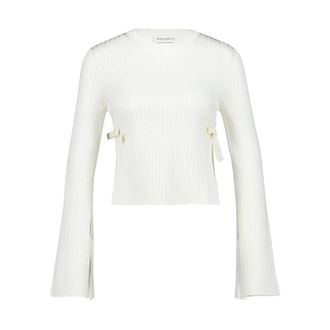 Nina Ricci Strickoberteil mit ausgestellten &Auml;rmeln und Schleifen - - Knitwear - Damen - Beige - S