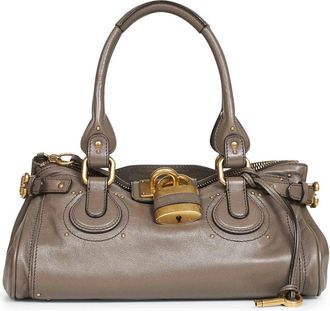 Chlo&eacute; Femme, Sacs, Gris, Taille: ONE Size Sac &agrave; main avec cadenas sur le dessus