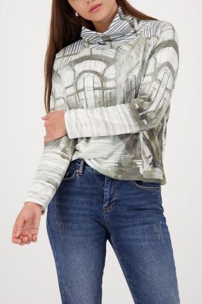 Monari Sweatshirt Sweatshirt Gallery allover Regular fit mit Rundhalsausschnitt