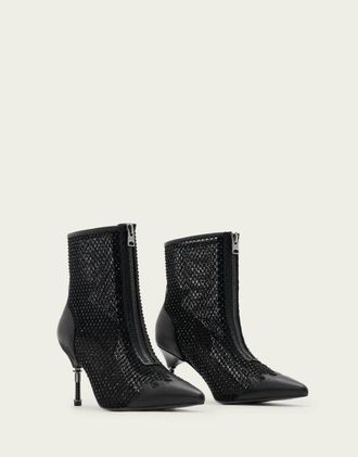 AllSaints Natasha - Bottines pointues en tulle - Noir