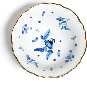 BITOSSI HOME Saladier Cm.26 Décor Floral Bleu Ftb00104