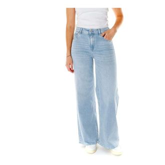 Replay Femme, Jeans, Bleu, Taille: W30 L32 Jean Large Taille Mi-Haute