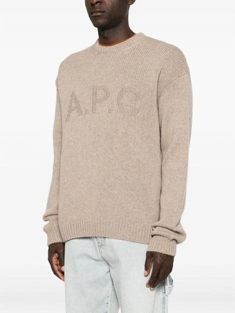 A.P.C. Intarsia-Knit Wool Sweater - Beige