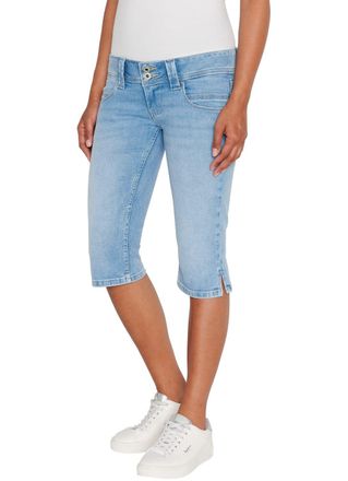 Pepe Jeans London Damen Slim Crop Lw Shorts, Blau (Denim-MP2), 25W