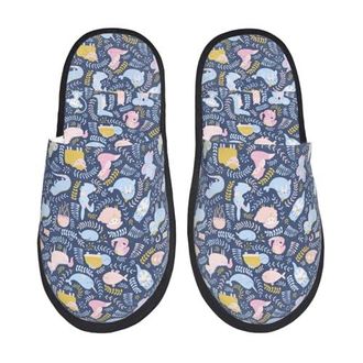 Generic Pantoufle Maison Imprim&eacute; DAnimaux Mignons Pour B&eacute;b&eacute;s Chaudes Pantoufles Doux Chaussons Maison Portative Hiver Chaussures Chaudes Pour Maison Salon H&ocirc;t