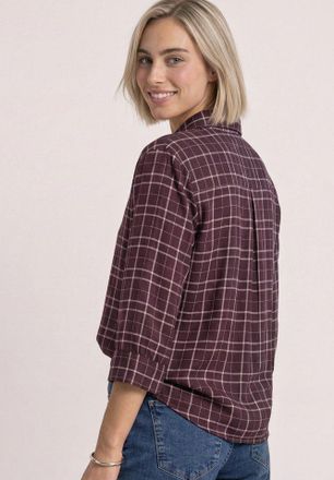 Street One Druckbluse 3/4-Arm Hemdbluse / kariert