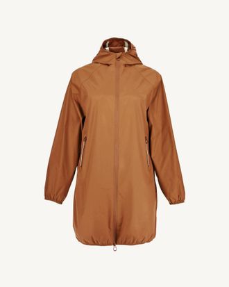 Jott Imperm&eacute;able long &agrave; capuche paquetable Caramel Copenhagen - Taille XS