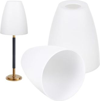 DOITOOL 2 Pi&egrave;ces Abat-Jour Plastique Pour Lampe De Bureau E14 Petit Abat-Jour Ouverture Simple Pour D&eacute;coration Int&eacute;rieure Accessoire Luminaire Compact Et Poly
