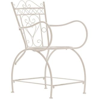 Clp Chaise de jardin robuste avec design arrondi dans diff&eacute;rentes couleurs colore : Cr&egrave;me antique